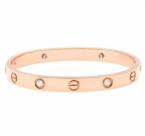 Браслет Cartier Love с 4 бриллиантами, розовое золото
