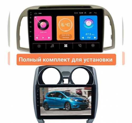 Магнитола android Nissan Note Micra, March (K12)