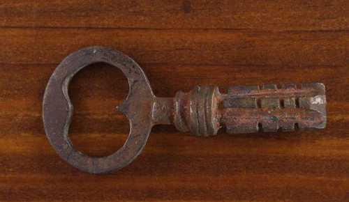 Ключ от Навесного Замка латунь 6 см до 1917 года