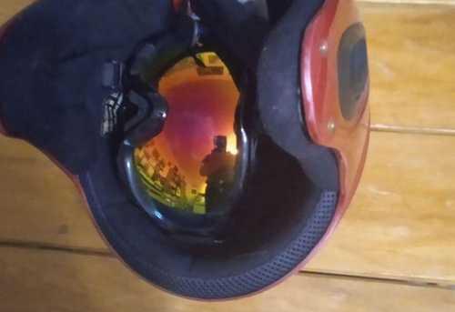 Шлем горнолыжный и очки
