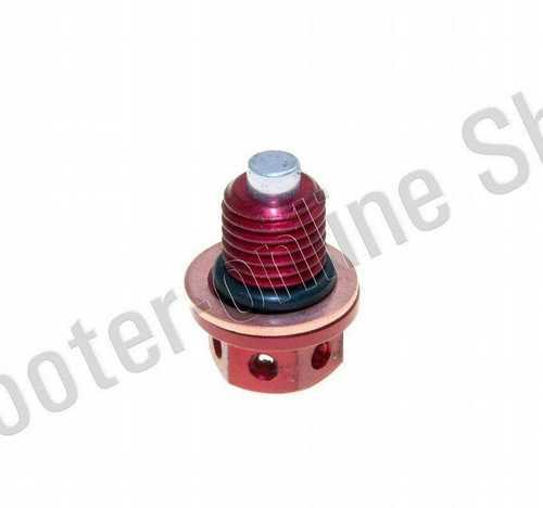 Пробка двигателя сливная с магнитом М12 х1,50 SM-parts красная