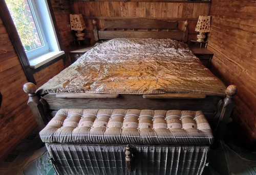 Кровать из массива дуба