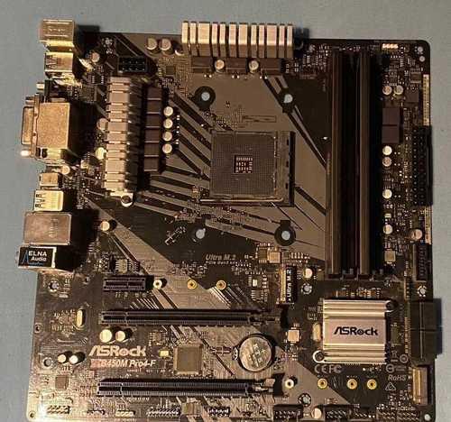 Материнская плата asrock b450m pro4-f