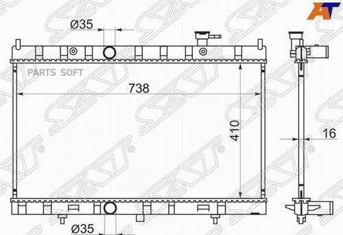 SAT NS0007-T32 Радиатор Nissan X-Trail 13-22 / Rog