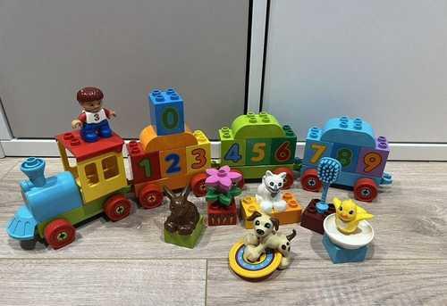 Lego duplo паровозик и домашние животные