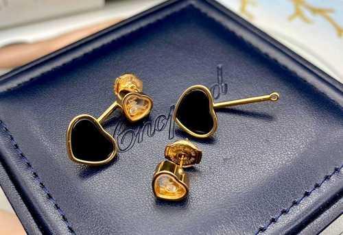 Серьги с цирконами Chopard Vgold