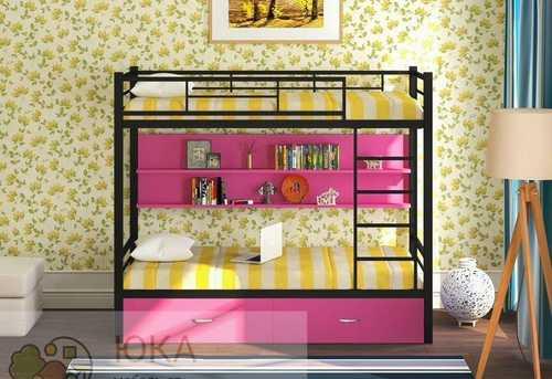 Двухъярусная кровать "Венеция 90" Розовый