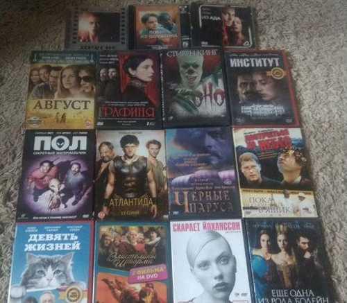 DVD-диски с фильмами и мультфильмами (под 100 шт.)