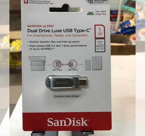 Usb флешка 1 тб Sandisk Dual Drive Usb-TypeC