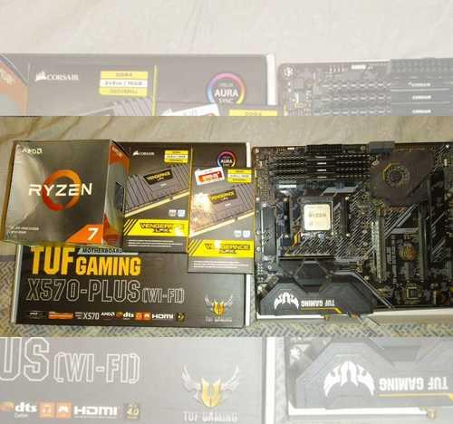 Комплектующие пк asus TUF gaming X570-plus(WI-FI)