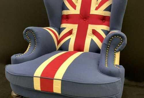 Кресло кожаное британское лофт