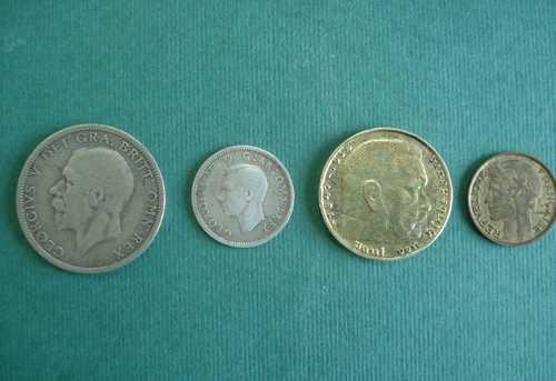 Монеты Германии, Великобритании, Франции