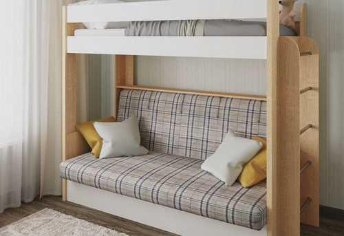 Новая двухъярусная кровать с диваном