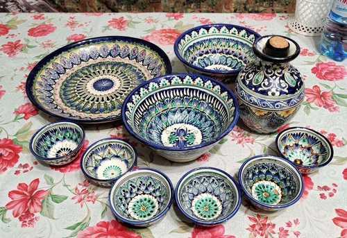 Набор узбекская посуда новый ручная работа