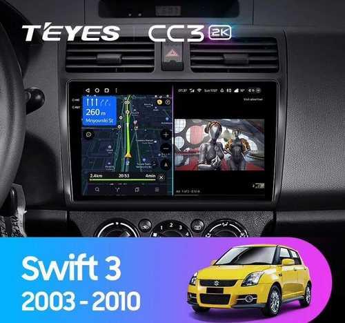 Магнитола для Suzuki Swift 3 Teyes CC3 2k 4/32