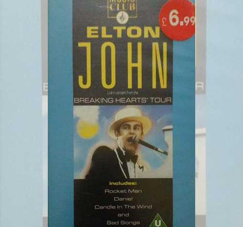 Elton John – Breaking Hearts' Tour VHS новая Music