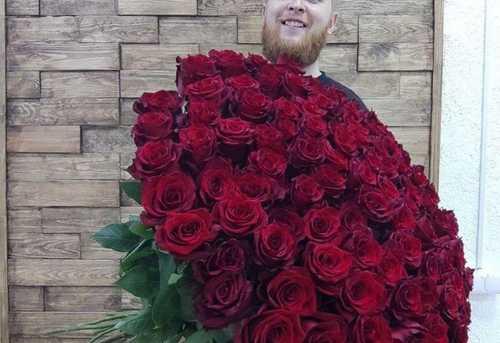 Розы 100см премиальные с крупным бутоном
