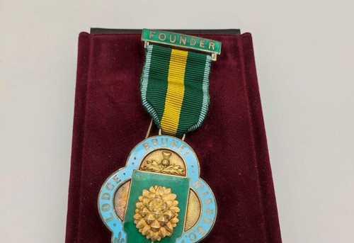 Жетон медаль Масоны серебро эмаль Б2059