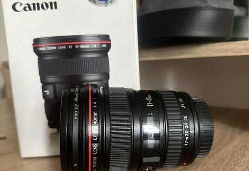 Объектив Canon EF 17-40 f/4.0L USM