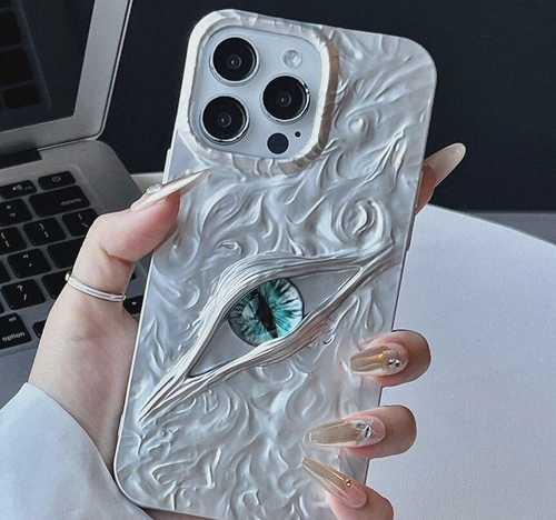 Крутой 3D чехол для телефона Evil Eyes для iPhone 17, Air 16, 14, 13, 12, 11 Pro Max, матовый против