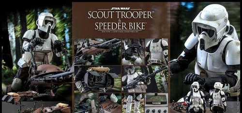 Hot toys mms612 Scout Trooper and Speeder Bike