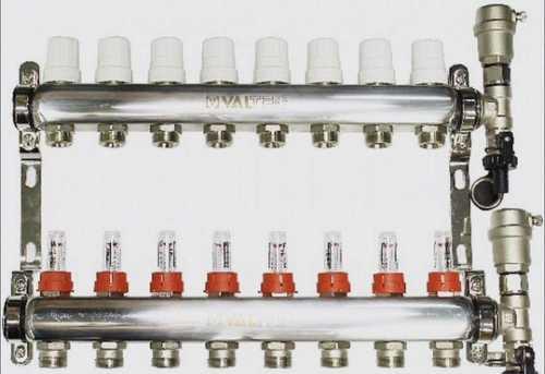 Коллектор Valtec нерж.сталь 1" на 8 выходов