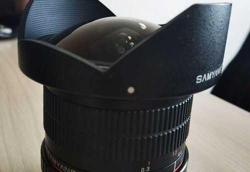 Объектив samyang 8mm 1:3.5 fish-eye