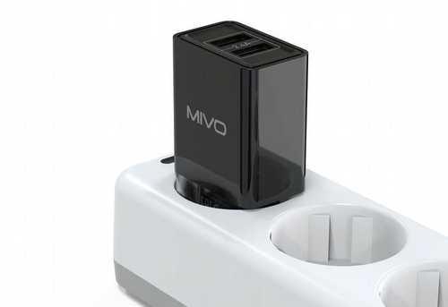 Зарядное устройство сетевое 2 USB Mivo MP223 2.4 А