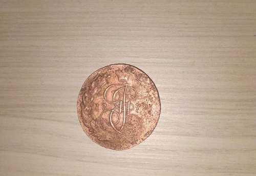 Монета 5 копеек 1772 года ем