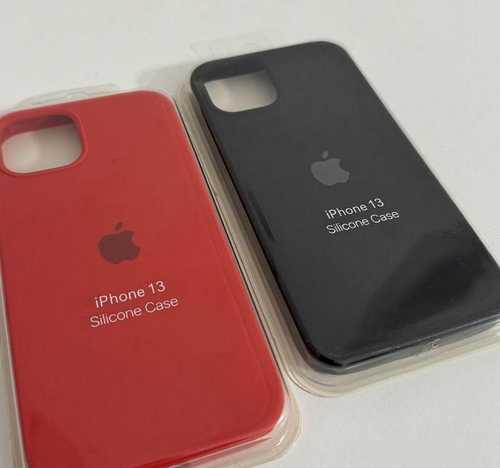 Чехол silicone case на iPhone 13 красного цвета