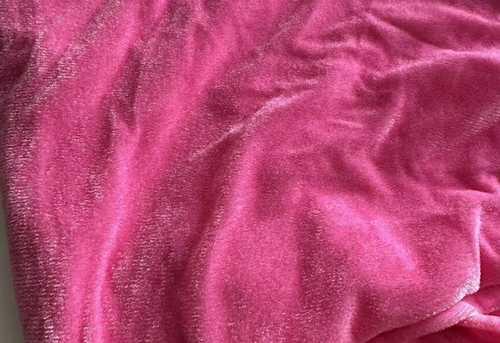 Розовая и серая ткань бархат для поделок