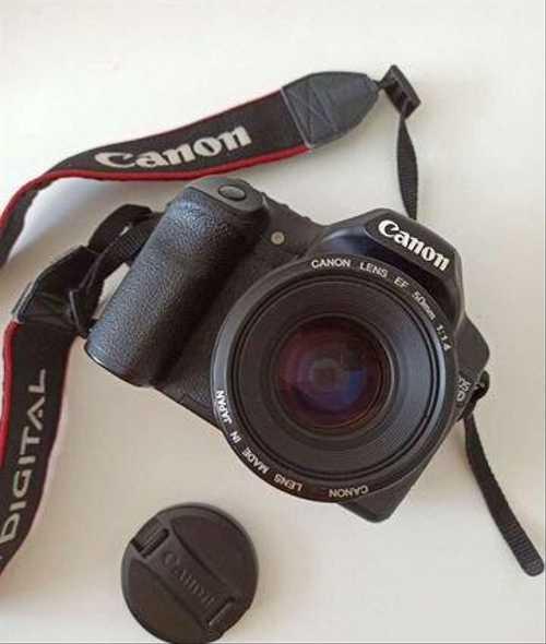 Фотоаппарат Canon 40d с объективом canon 50mm 1 4