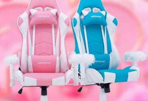 Компьютерное кресло для девочек (розовое и синее)
