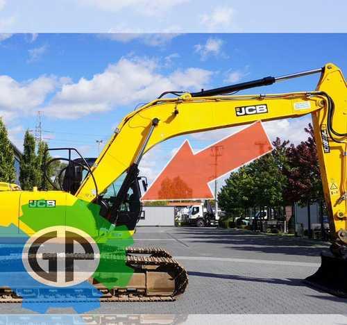 Стекло правое(возле стрелы) JCB JS220LC