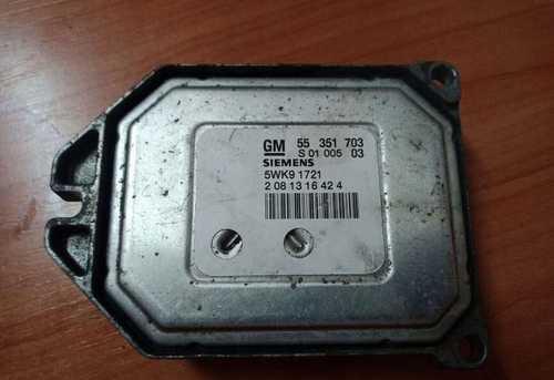 Блок эбу 55351703 5WK91721 opel zafira A vectra B