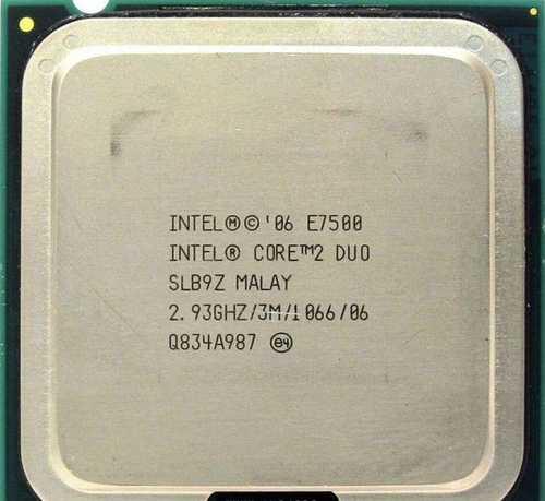 Процессор Intel Core 2 Duo E7500 LGA775