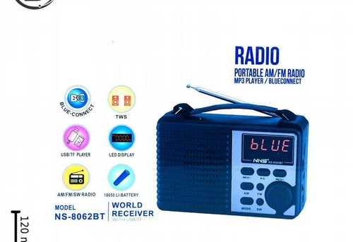Портативная FM радио колонка NS-8062BT - 750