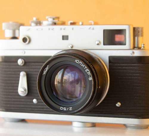 Плёночный фотоаппарат Zorki 4 + Юпитер 8