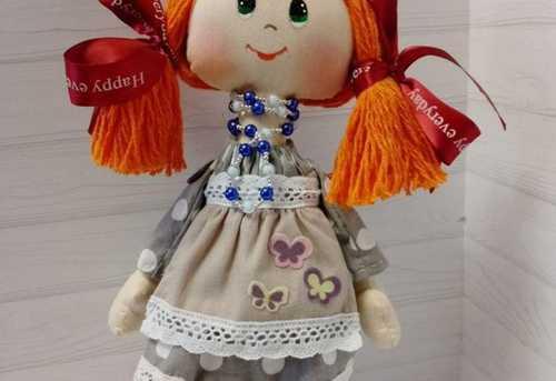 Кукла с рыжими хвостиками. Кукла с рыжими волосами