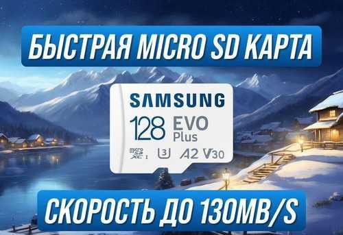 Samsung EVO Plus 128GB SD-Карта Защищённая