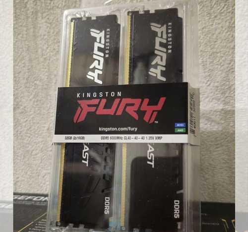 32 GB DDR5 6000 мгц Kingston Fury Beast