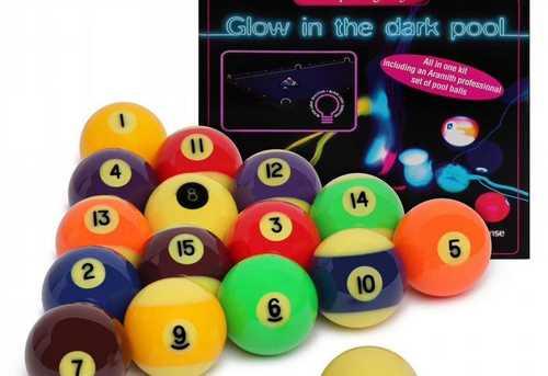 Шары амер. пул Aramith Glow Dark Kit Pro Pool 57,2