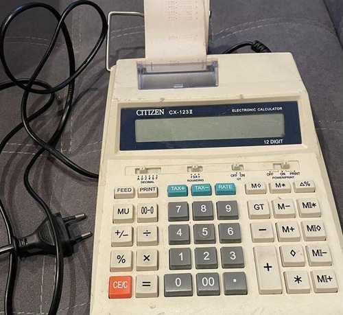 Калькулятор с печатью Citizen CX-123II