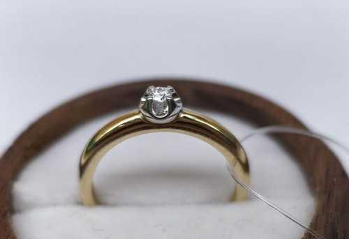 Золотое кольцо с бриллиантом