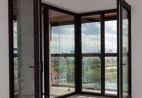 Алюминиевые балконные рамы-купе