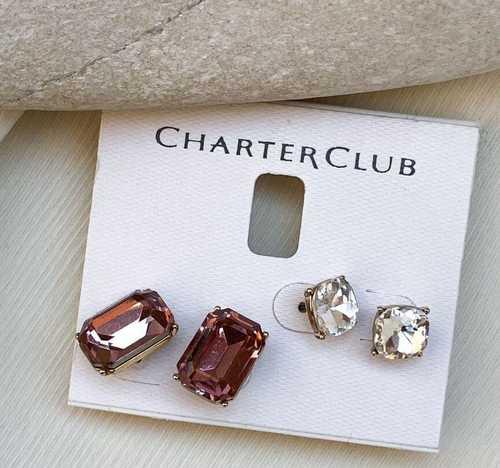 Новый набор сережек Charter Club кристаллы