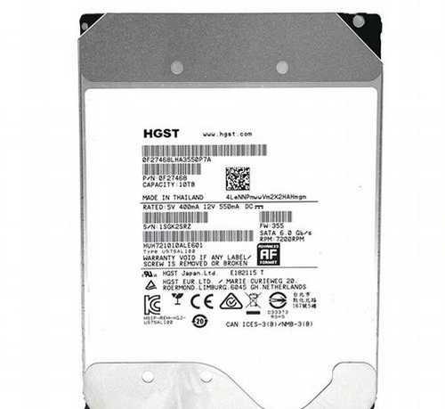 Жесткий диск SATA3 10тб 3.5" hgst HDD 10tb 7200rpm