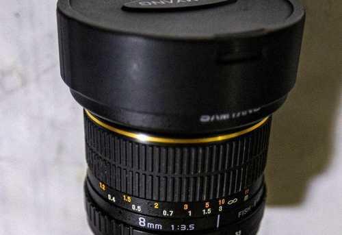 Объектив Samyang 8mm f/3.5 AS Fish-eye CS Canon EF