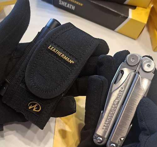 Чехол 3 кармана Leatherman липучка нейлон черный