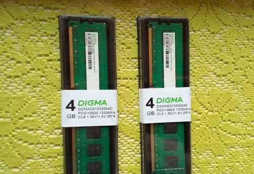 Оперативная память 8 Gb (4x2) DDR-III Digma